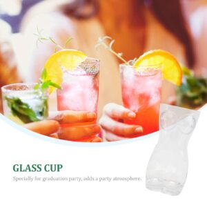 Yardwe 1pc Human Beer Mug Outdoor Wine Glasses Outdoor Decor Coffee Mug Transparent Glass Party Beer Cups Crystal Drinking Glasses Crystal Decor Flutes Body Woman Drinking Cup re-usable