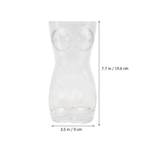 Yardwe 1pc Human Beer Mug Outdoor Wine Glasses Outdoor Decor Coffee Mug Transparent Glass Party Beer Cups Crystal Drinking Glasses Crystal Decor Flutes Body Woman Drinking Cup re-usable