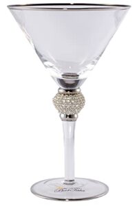 bartata, the star diamond ball martini glass exquisite martini glasses for home and bar limited edition stemmed margarita, manhattan, cosmopolitan cocktail glass inspirational gift for martini lover