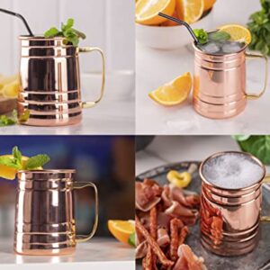 One Ring Moscow Mule Mug Metal Tankard, Hobbit Mug Lord Rings Copper Stein Beer Mug, Gift For Him Beer Stein 21oz Pure Copper Plating Cup, Premium Quality Cocktail Mug, Drinking Mug