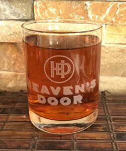 heaven's door collectible whiskey glass 8 oz