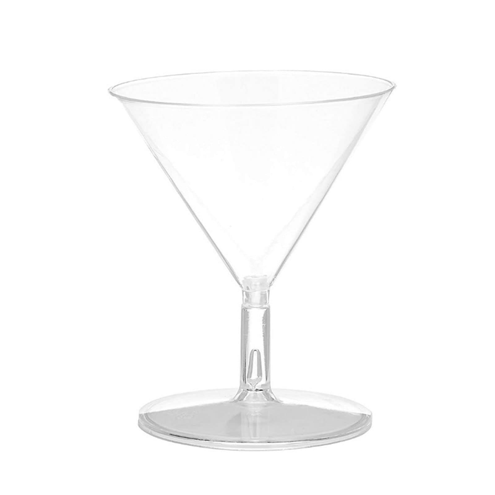 Jlong Set of 12 Unbreakable Martini Glasses, 60ml Plastic Cocktail Glasses Clear Mini Dessert Cups Wine Glassware Disposable Drinkware for Home Bar Restaurant Holiday Wedding Birthday Party Supplies