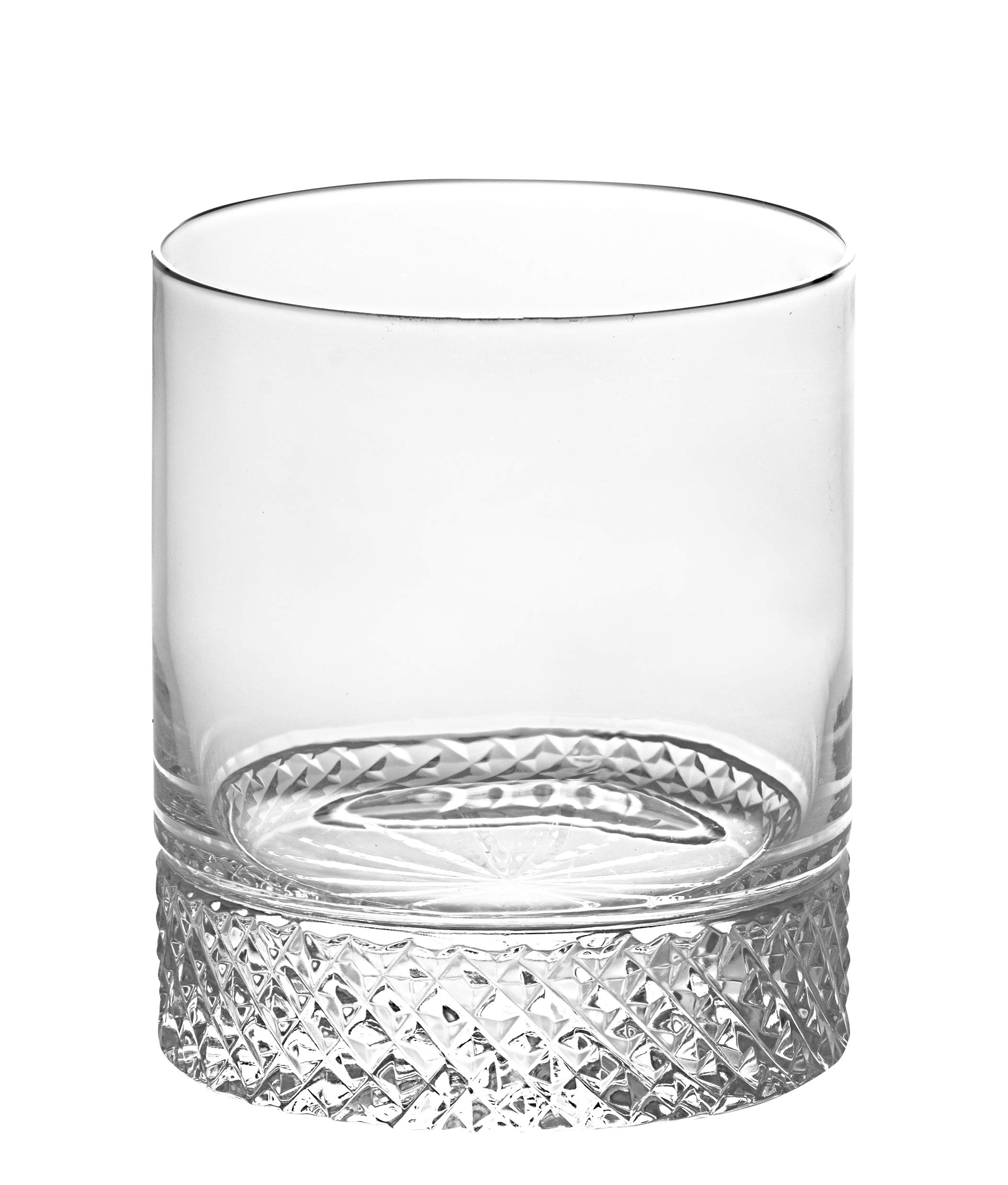 Tumbler Glass - Double Old Fashioned - Set of 6 Glasses - Beautiful Designed Cut Crystal DOF tumblers - For Whiskey - Bourbon - Water - Beverage - Drinking Glasses - 13 oz. - Made in Europe by Barski