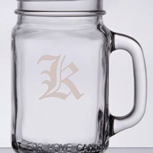 Personalized Drinking Jar with Handle - 16oz