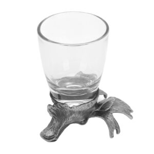 rxmori whiskey glass, old fashioned glasses, deer style exquisite stable durable metal widely used cocktail glass for party game wedding