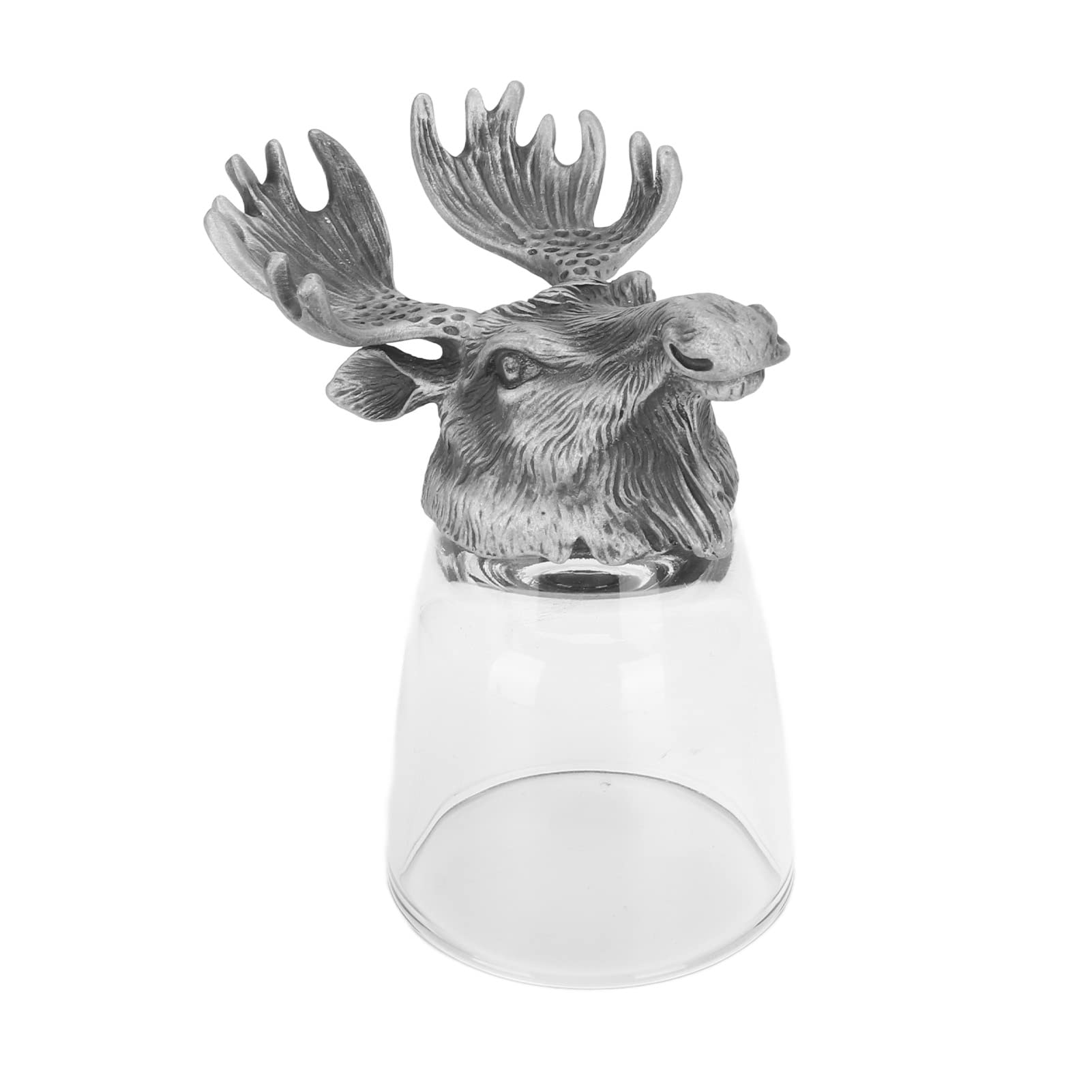 RXMORI Whiskey Glass, Old Fashioned Glasses, Deer Style Exquisite Stable Durable Metal Widely Used Cocktail Glass for Party Game Wedding