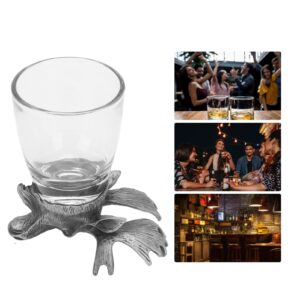 RXMORI Whiskey Glass, Old Fashioned Glasses, Deer Style Exquisite Stable Durable Metal Widely Used Cocktail Glass for Party Game Wedding