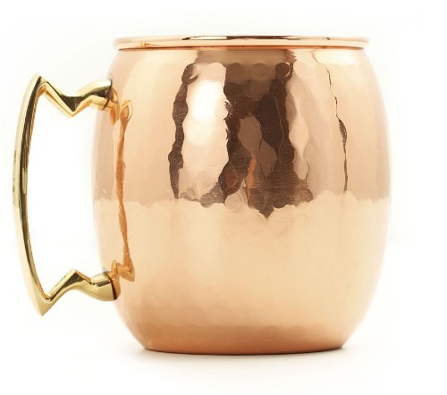 Old Dutch Nickel-Lined Solid Copper Hammered Moscow Mule Mug, 16 Oz.