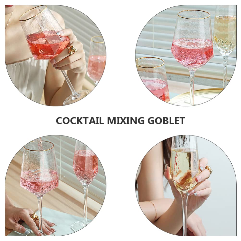 BESTOYARD Glassware Champagne Goblets Martini Wine Glass Cups Elegant Flutes Cocktail Flute Mixing Goblet Cups Cocktail Highball Glasses for Wedding Anniversary 300ml Martini Tumbler