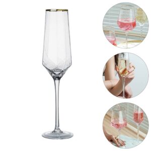 BESTOYARD Glassware Champagne Goblets Martini Wine Glass Cups Elegant Flutes Cocktail Flute Mixing Goblet Cups Cocktail Highball Glasses for Wedding Anniversary 300ml Martini Tumbler