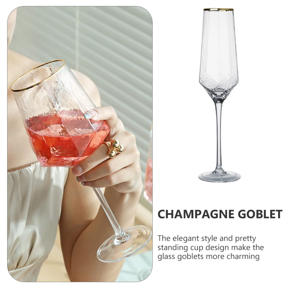 BESTOYARD Glassware Champagne Goblets Martini Wine Glass Cups Elegant Flutes Cocktail Flute Mixing Goblet Cups Cocktail Highball Glasses for Wedding Anniversary 300ml Martini Tumbler