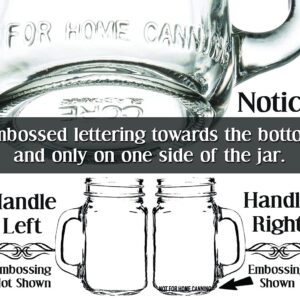 ONE Retro Personalized Mason Jars Drinking Mugs with Handle Engraved Custom Etched with Name and Date for Wedding, Engagement Anniversary Bridal Party Gift Favor Groomsmen Bridesmaids Gifts Gift Idea