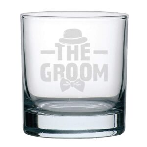 Veracco The Groom Whiskey Glass FunnyGift For Someone Who Loves Drinking Bachelor Party Favors (Clear, Glass)