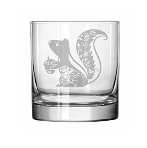 11 oz rocks whiskey highball glass fancy squirrel