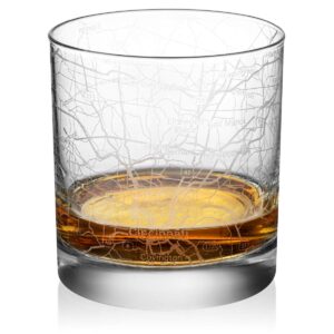 rocks whiskey old fashioned 11oz glass urban city map cincinnati ohio