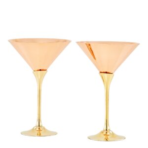 Old Dutch Martini Glasses, 9 Oz, Copper