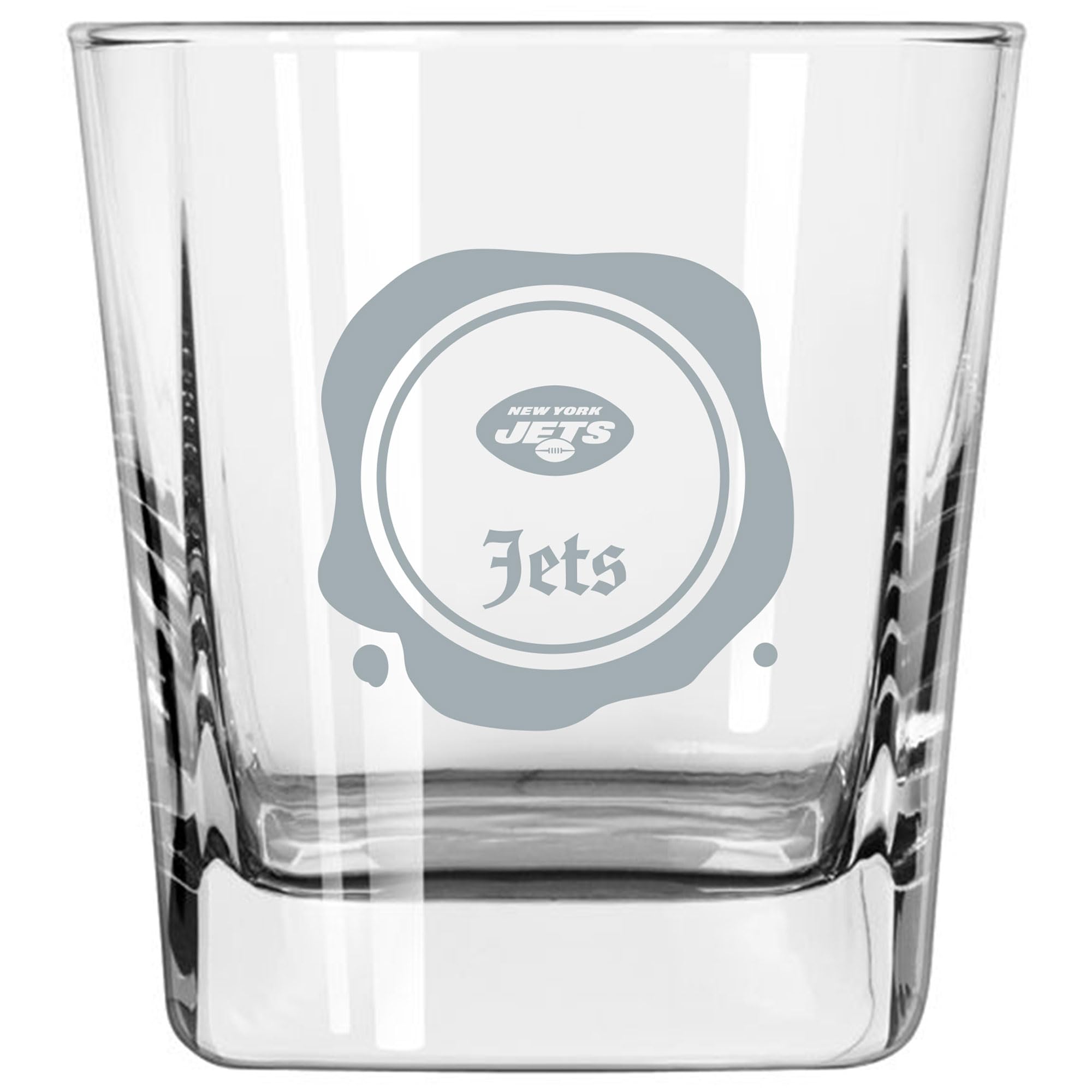 logobrands New York Jets 14oz. Frost Stamp Old Fashioned Glass