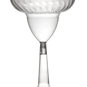 Fineline Settings 12-Piece Flairware2-Piece Margarita Glass, 12-Ounce, Clear