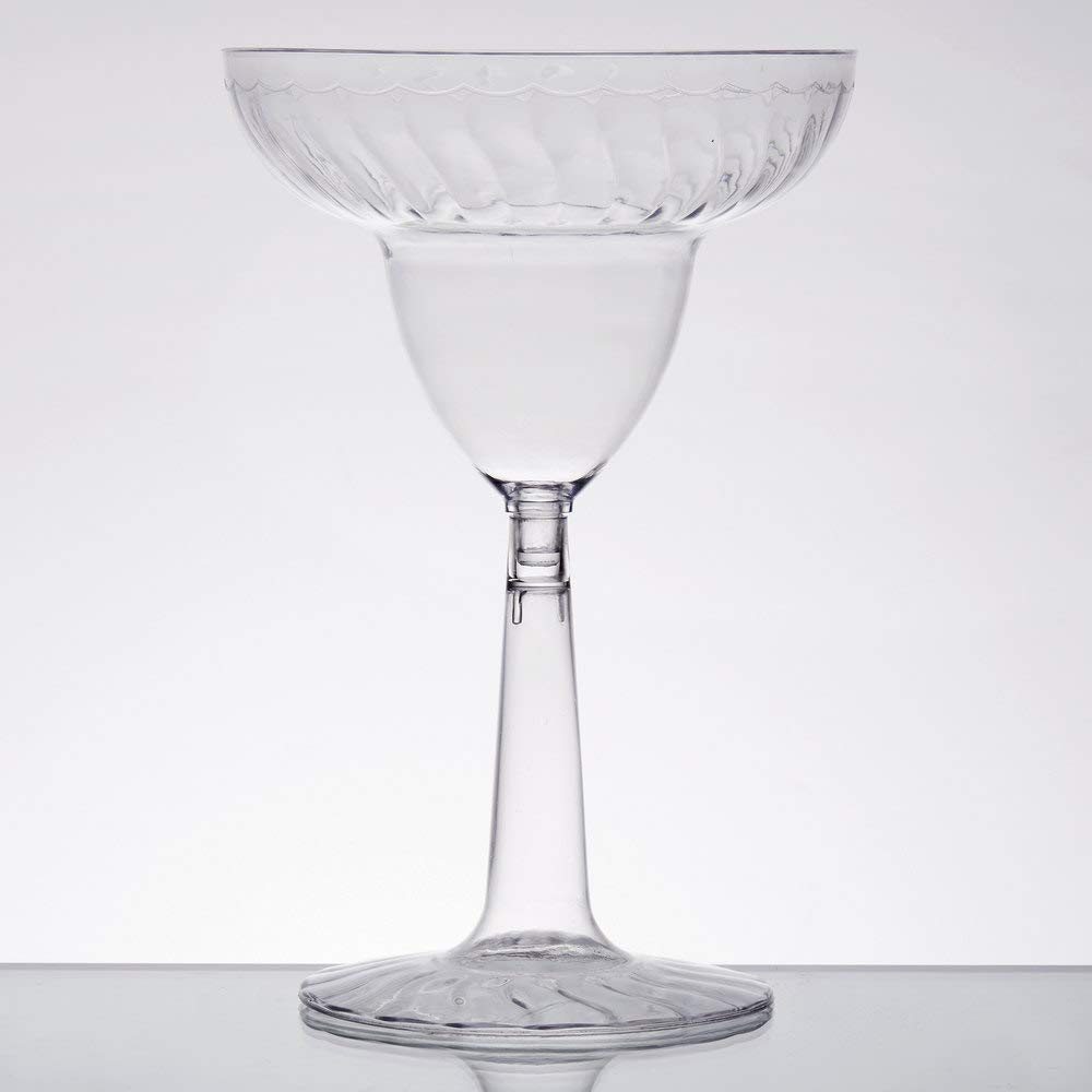 Fineline Settings 12-Piece Flairware2-Piece Margarita Glass, 12-Ounce, Clear