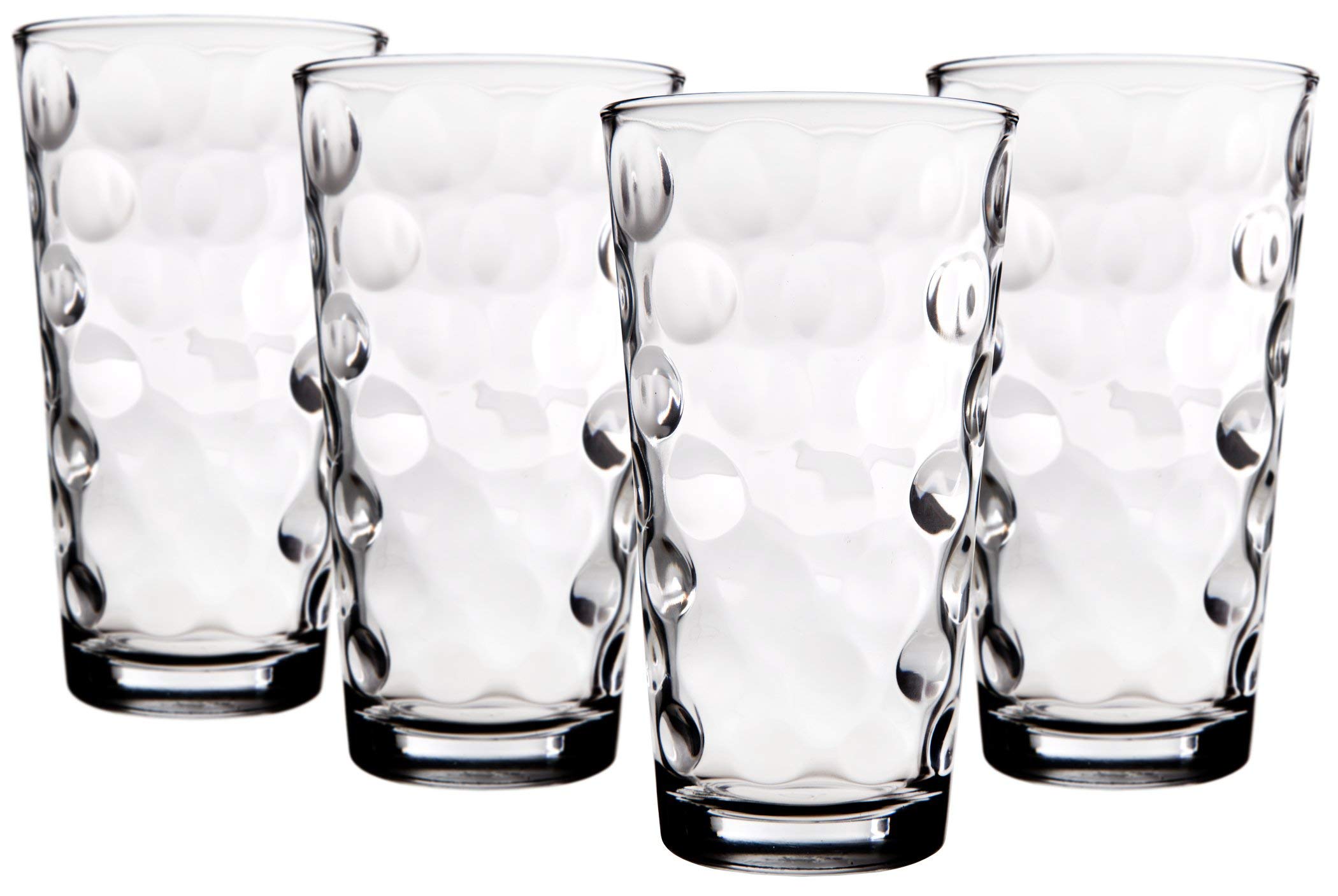 Lumientti Highball Glasses Set of 10-17oz | Durable & Attractive Highball Drinking Glasses With Heavy Base- Lead-Free Tall Bar Glass Set for Water, Juice, Wine, Beer & Cocktail - Dishwasher Safe