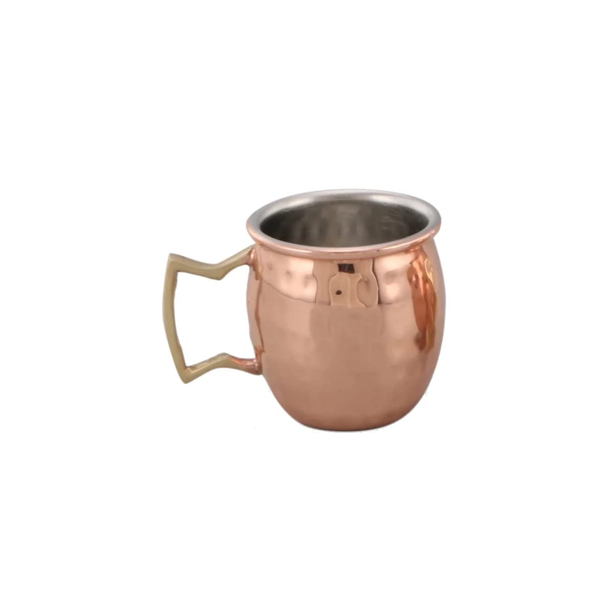 J&V TEXTILES Moscow Mule Copper Mugs - Gift Set of 4, 100% Solid Handcrafted Copper Cups - 2 Ounce Food Safe Hammered Mug For Mules