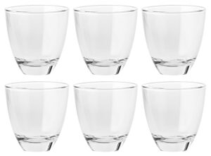 barski - european glass - double old fashioned tumbler - uniquely designed - set of 6-12 oz. - made in europe