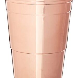 Silver One Stainless Steel Copper Finish Tumbler Shape Cocktail Moscow Mule Mug, 20 oz., Two Pack