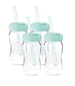 ball sip and straw spiral mason jars, 16 oz (set of 4)