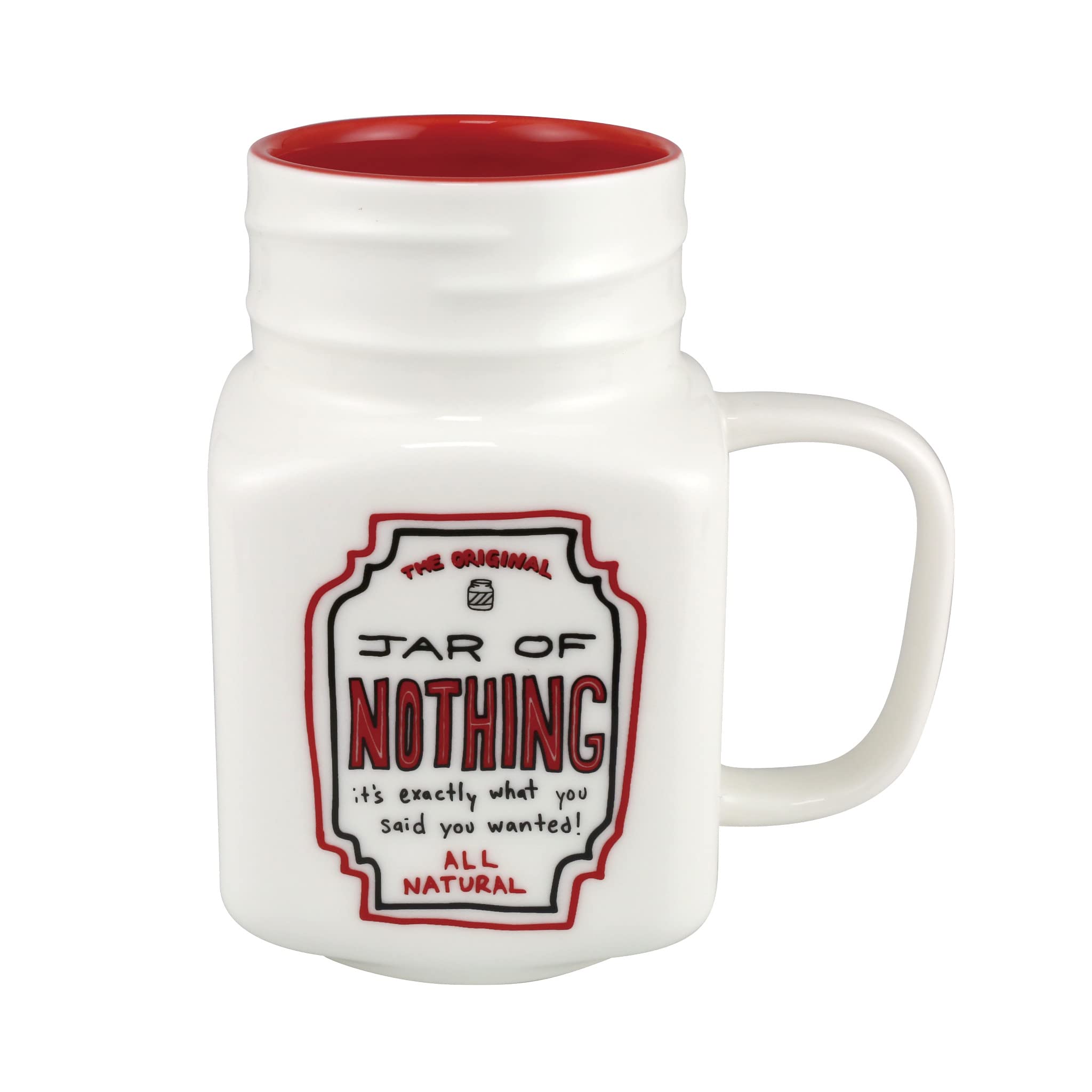 Enesco Our Name is Mud Jar of Nothing Sculpted Coffee Mug, 16 Ounce, Multicolor