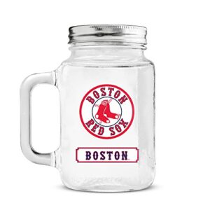 duck house sports mlb boston red sox 20oz glass mason jar