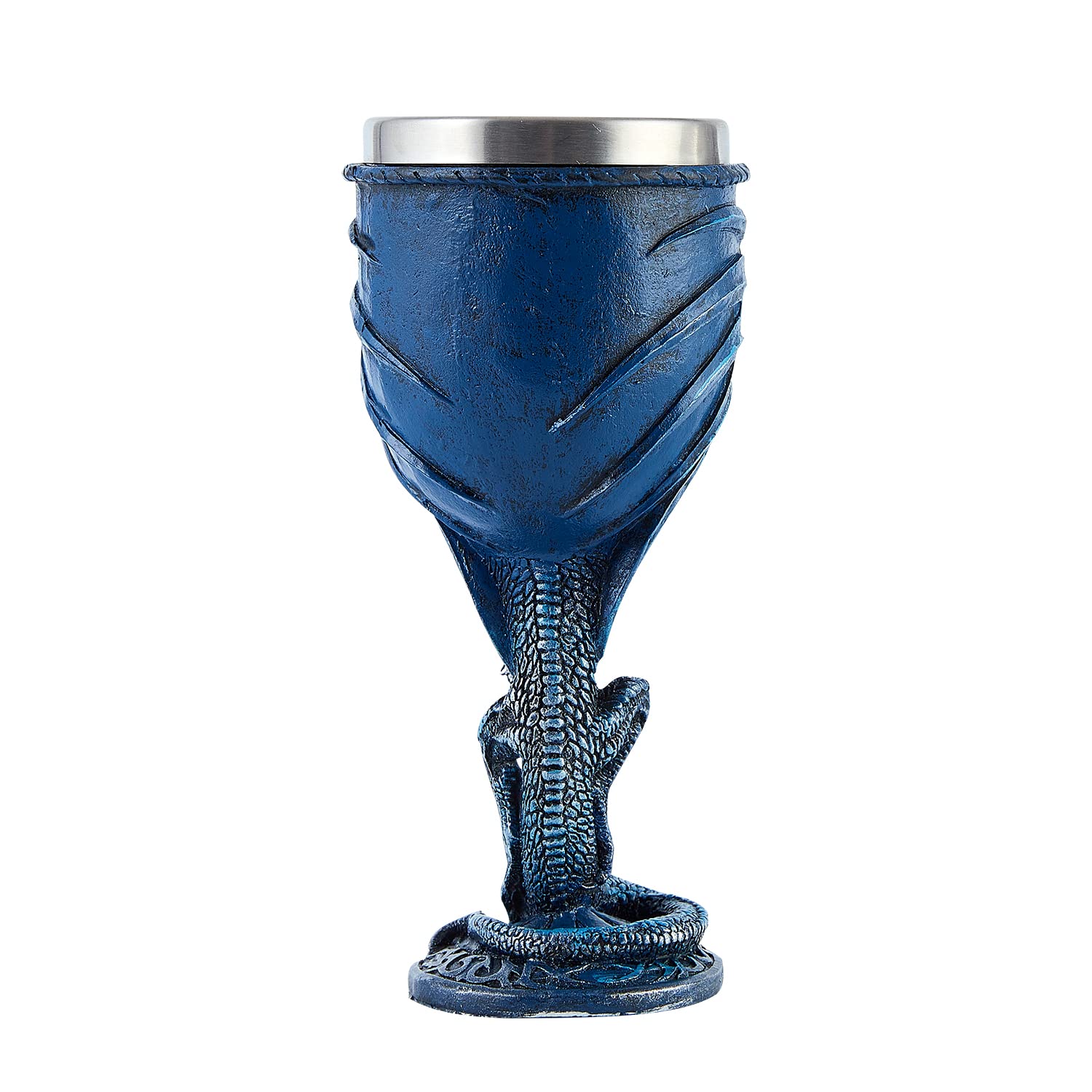 Ottalent Blue Dragon Goblet Stainless Steel Dungeons and Dragons Gift Chalice Wine Goblet 7 oz. (Blue Sword Dragon)