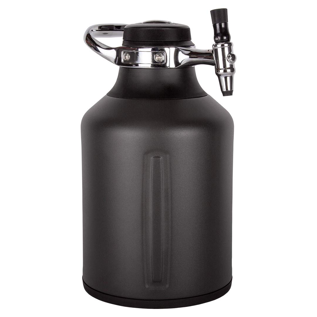 GrowlerWerks uKeg Go Carbonated Growler Beer Gift and Craft Beverage Dispenser for Beer, Soda, Cider, Kombucha and Cocktails, Amazing Gift for Beer Lovers,128 oz, Tungsten