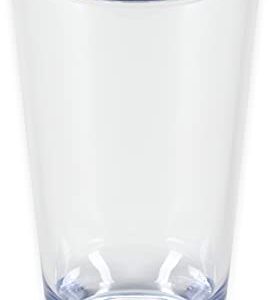 Carlisle FoodService Products Alibi Round Glass Clear Glass for Restaurants, Catering, Kitchens, Plastic, 16 Ounces, Clear