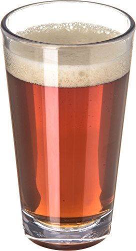 Carlisle FoodService Products Alibi Round Glass Clear Glass for Restaurants, Catering, Kitchens, Plastic, 16 Ounces, Clear