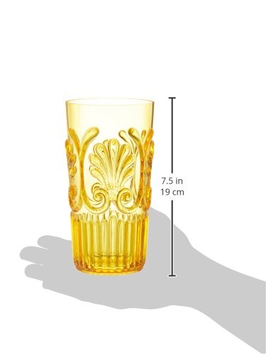 Le Cadeaux Fleur Ice Tea Glass, Yellow