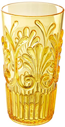 Le Cadeaux Fleur Ice Tea Glass, Yellow