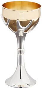 rite lite tree of life kiddush cup, gold/silver shabbat luxury kiddush goblet chanukah 6.5" comes with a beautiful box hanukkah