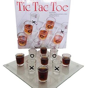 Dondor Enterprises Tic Tac Toe Shot Glass Drinking Game, Beer Bottle Opener Cap Game, His & Hers Wine Cork & Beer Cap Shadow Box (TIC TAC TOE)