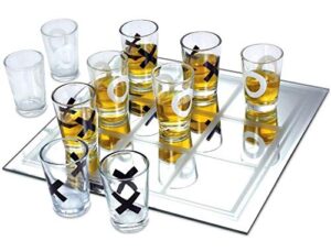 dondor enterprises tic tac toe shot glass drinking game, beer bottle opener cap game, his & hers wine cork & beer cap shadow box (tic tac toe)