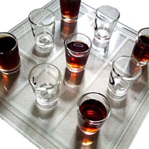 Dondor Enterprises Tic Tac Toe Shot Glass Drinking Game, Beer Bottle Opener Cap Game, His & Hers Wine Cork & Beer Cap Shadow Box (TIC TAC TOE)