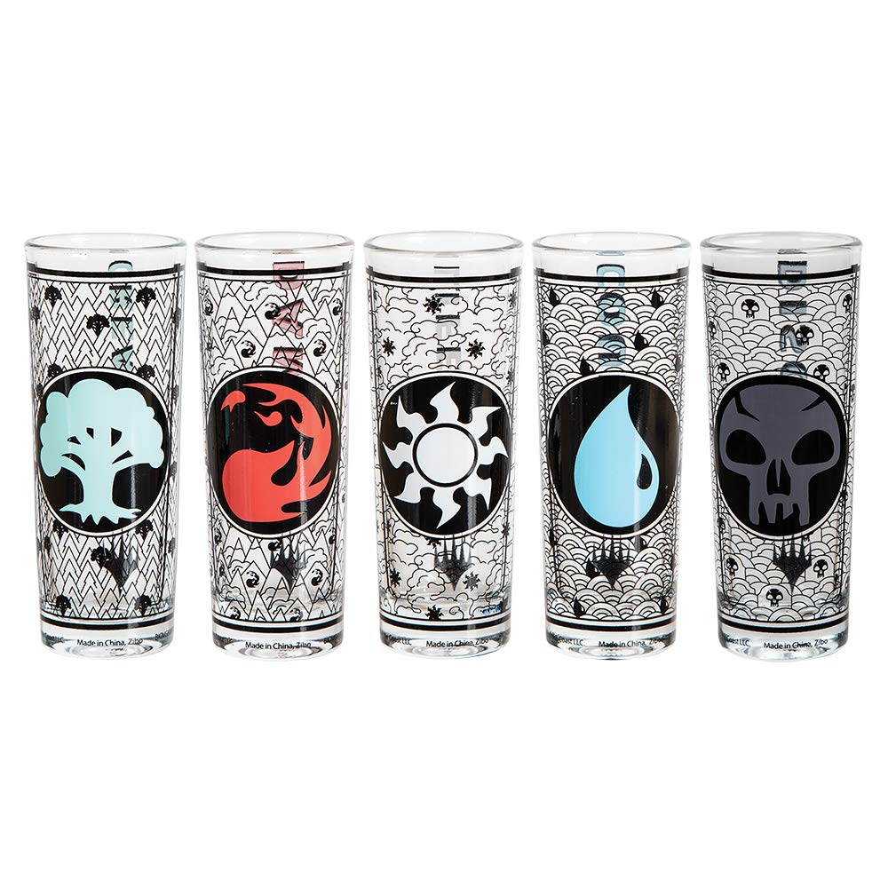 Bioworld Magic: The Gathering Mana Symbol Shot Glasses 5-Pack