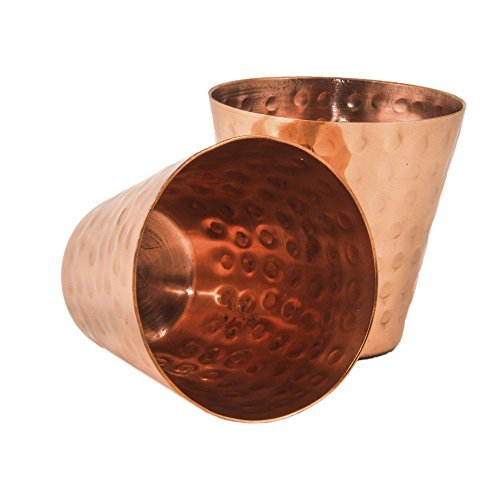 GoCraft Copper Shot Glasses (Set of 2) - Moscow Mule Glass - 2 oz Tequila/Vodka Shot Glasses - Ideal for Parties and Gifting