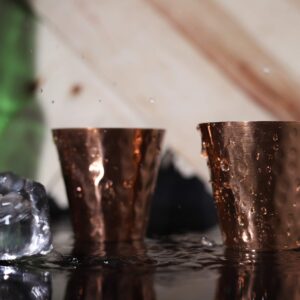 GoCraft Copper Shot Glasses (Set of 2) - Moscow Mule Glass - 2 oz Tequila/Vodka Shot Glasses - Ideal for Parties and Gifting