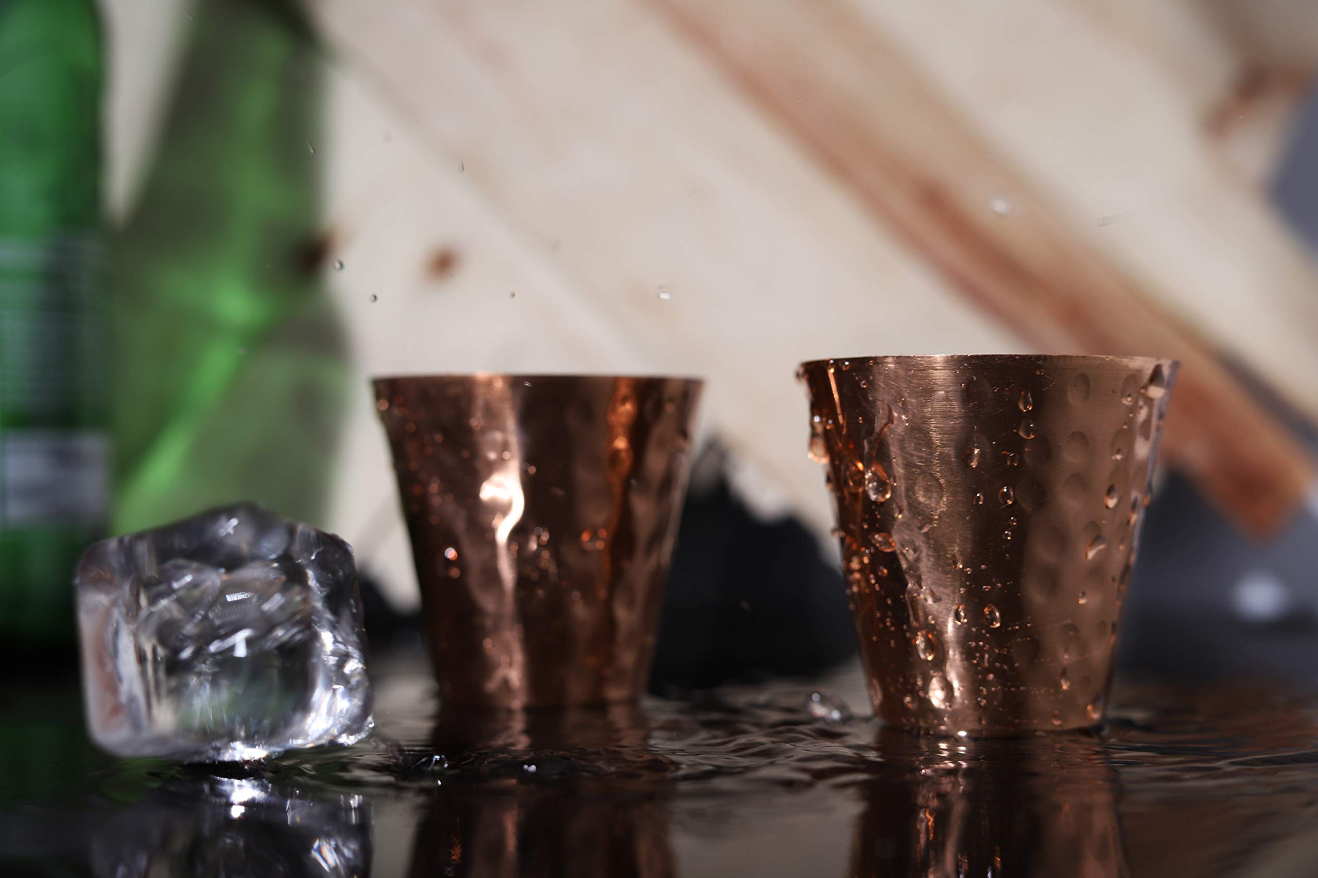 GoCraft Copper Shot Glasses (Set of 2) - Moscow Mule Glass - 2 oz Tequila/Vodka Shot Glasses - Ideal for Parties and Gifting