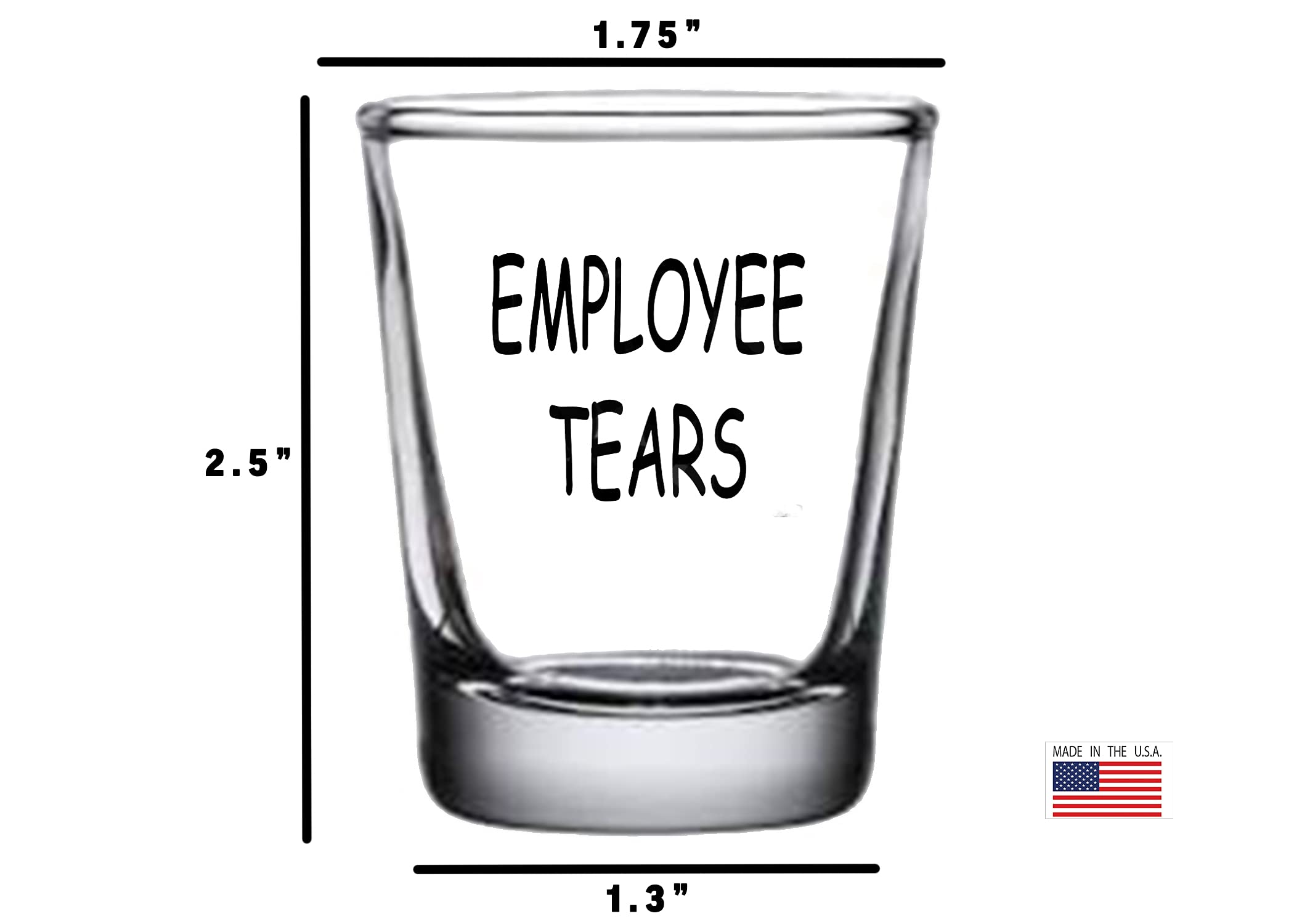 Rogue River Tactical Funny Shot Glass Employee Tears Gag Gift For Boss Supervisor Owner