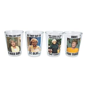 silver buffalo the golden girls memes 1.5-ounce mini glasses | set of 4