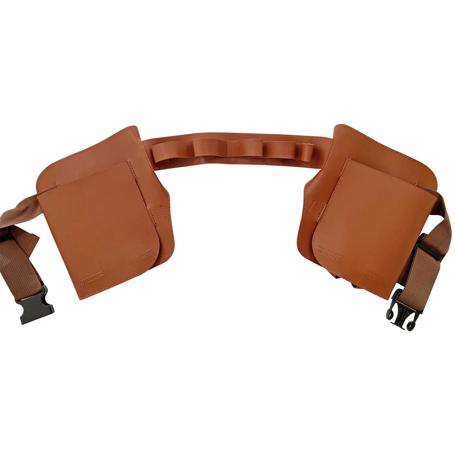 Liquor Holster - Liquor Belt - Shot Holder - Version 2.0 Holds 5 Shot Glasses And 2 Bottles (Brown)