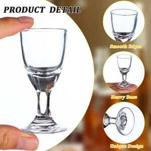 Ioffersuper 30-Pack Shot Glasses Set, 15 ml/0.5 oz Mini Shot Glasses with Stem, Mini Wine Glasses, Thickness Glass