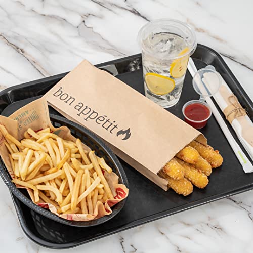 Restaurantware Bag Tek 4.5 x 11.6 Inch Foil Food Bags 100 Pint Size Hot Dog Wrappers - Greaseproof Non Vented Kraft Paper Hot Food Wraps Disposable For To Go Meals