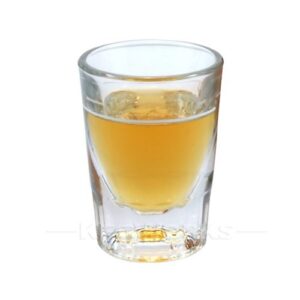 1 x 2 oz heavy shot glass with line